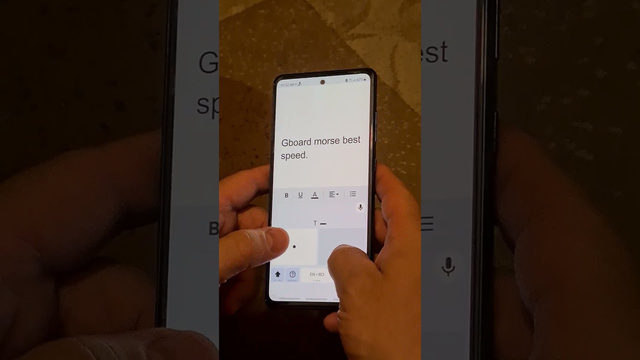 Gboard Morse with pause as character separator