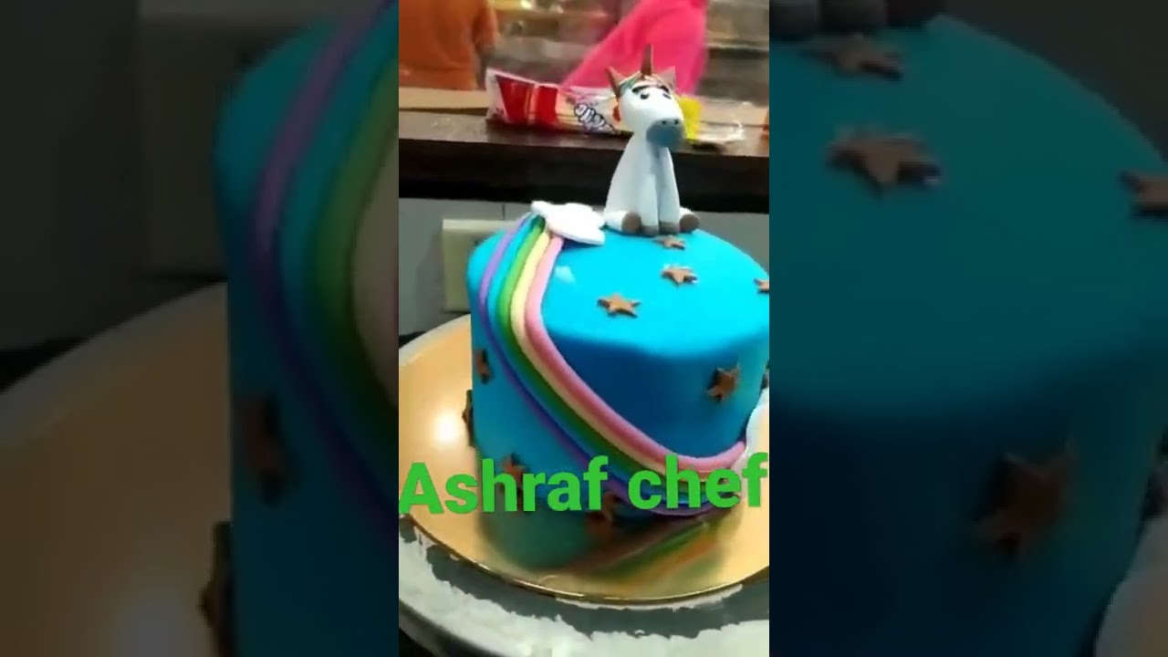 👍full fondant cake unicorncake2 kg# and Chand wala cake2kg #MD Ashraf chef#❤️👌👌👌