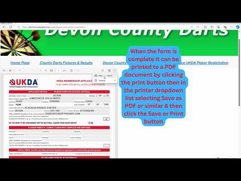 SuperLeague UKDA Player Registration – Devon County Darts