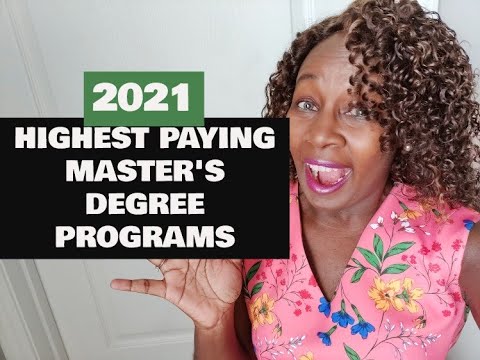 2021 HIGHEST PAYING MASTER'S DEGREE