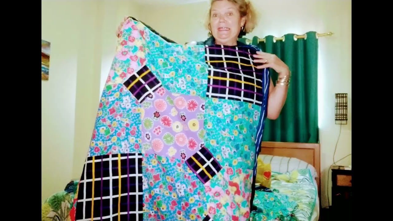 How to make an easy patchwork tablecloth.