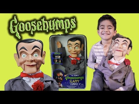 Evan unboxing of Goosebumps Slappy Doll on Christmas