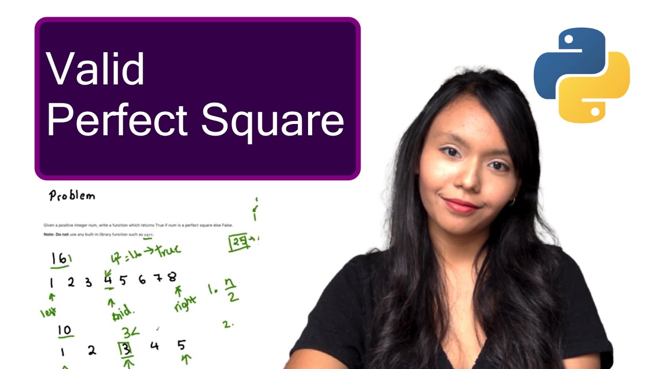 Valid Perfect Square  |  Leetcode   367 Python