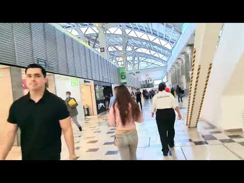A walking tour of Mexico City international airport doors 1 through 10 after customs. June 2025