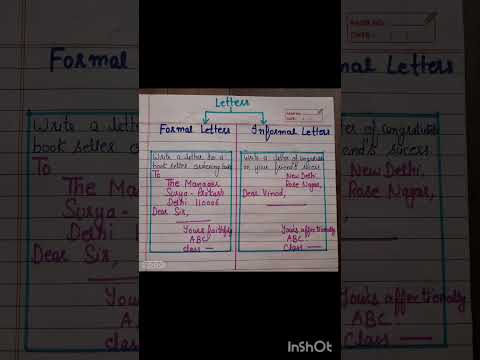 Formal and informal letters ll Difference between Formal and informal letters ll