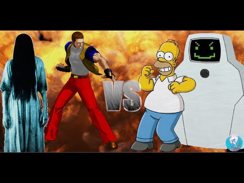 MUGEN - Request - Dee Bee Kaw + Ella VS Jailbot + Homer - See Description