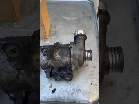 BMW E90 328i in for water pump and thermostat replacement.