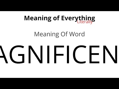 Meaning of Word - Magnificence Meaning