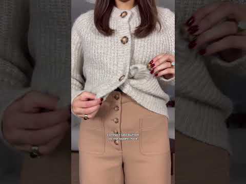 How to crop your cardigan 🤎 Subscribe for #shorts #fashion