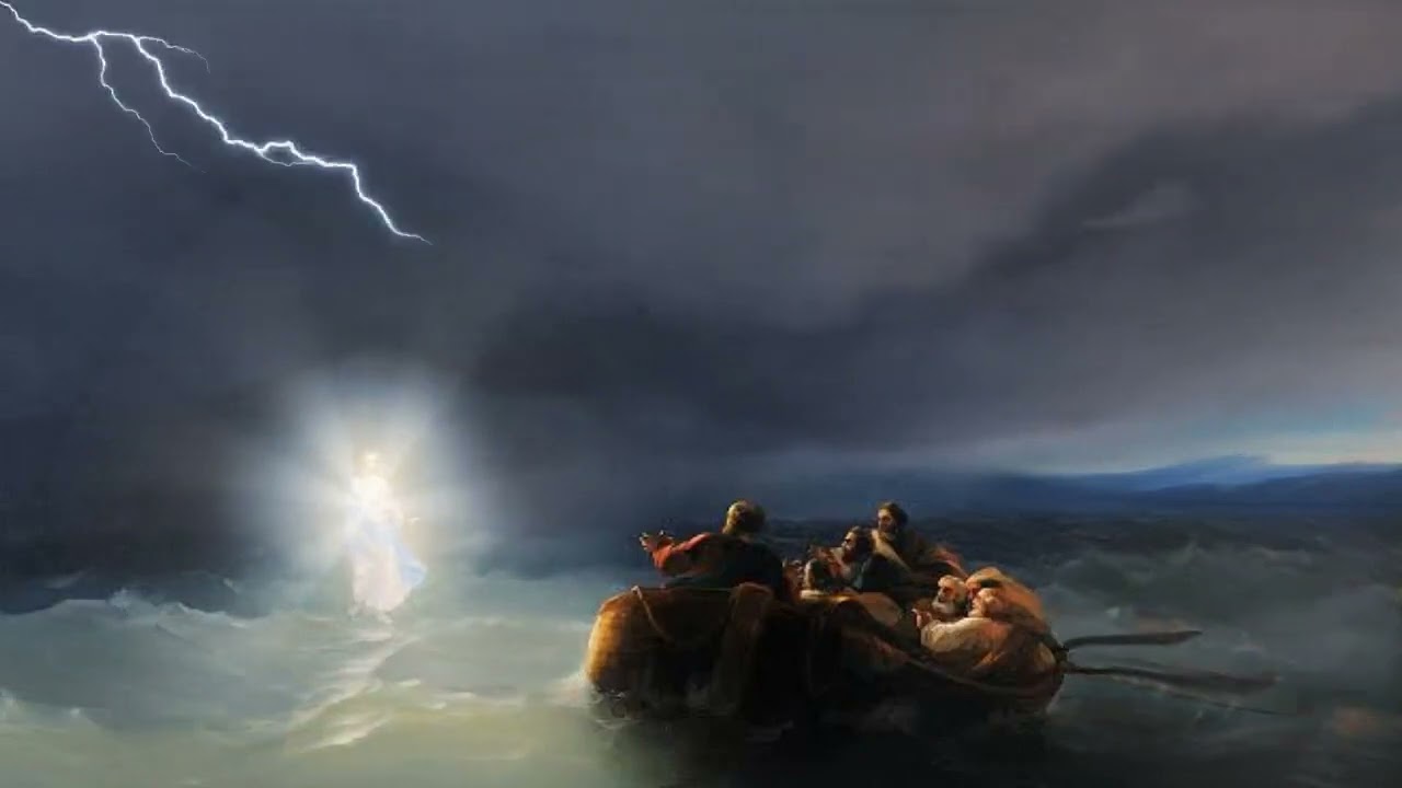 Jesus Walking On Water Background Video Footage Christian Animation VFX