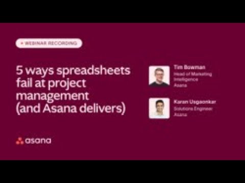How to solve 5 spreadsheet project management issues with Asana