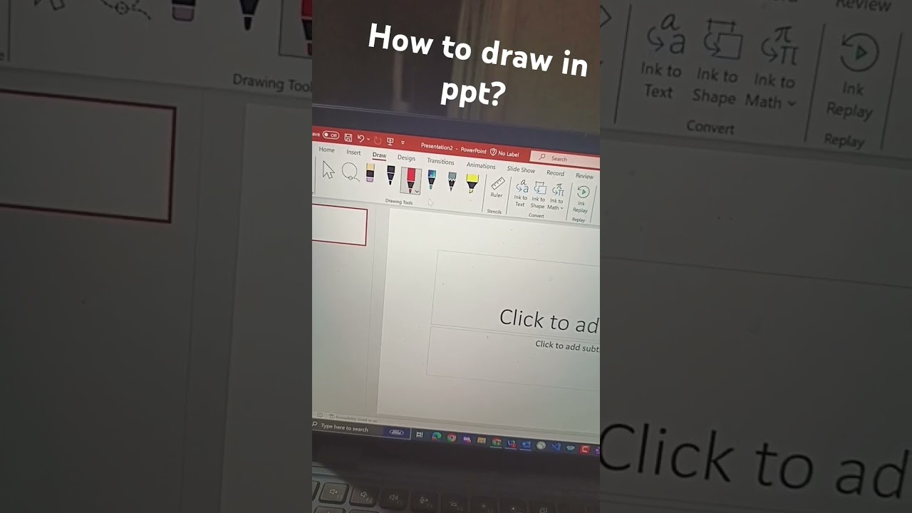 Learn how to draw in the Microsoft PowerPoint presentation! ✌🏻#ppt #powerpoint #whiteboard #draw