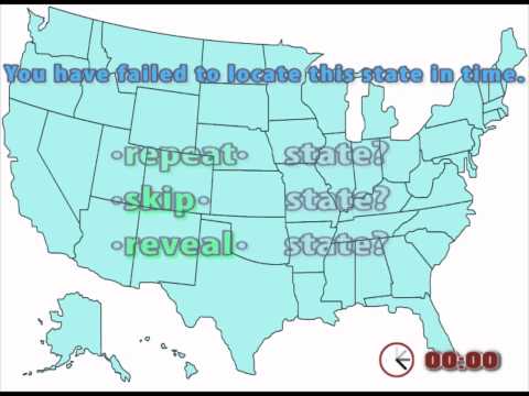 YouTube Interactive Map Quiz Game - United States Locations