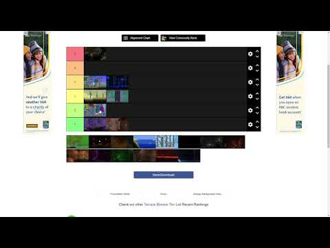 Tier list on all terraria biomes