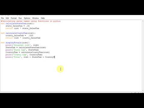 Calculating sales taxes using functions in python