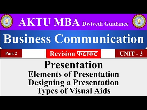 6| business communication in hindi, Presentation, Visual Aids, Business Communication mba 1st sem