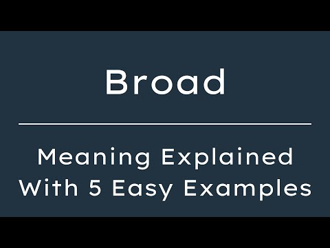What Does Broad Mean? Broad Meaning in English With 5 Example Sentences