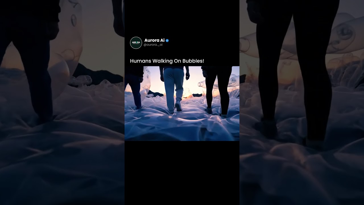 Walking on Bubbles! 👣🫧 Oddly Satisfying & Relaxing AI ASMR Animation