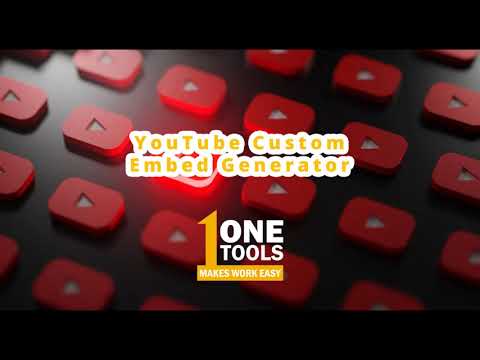 YouTube custom embed code by ONE tools