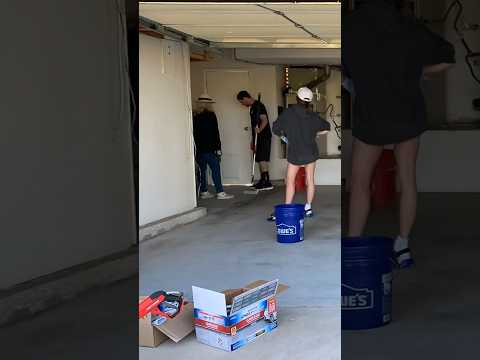 We painted the garage floor 👏🏻😀 #sparklyone #rustoleum #epoxy #garage #diy #family #fun #home