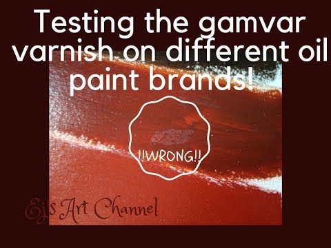 Testing different brands of paint with a gamvar varnish