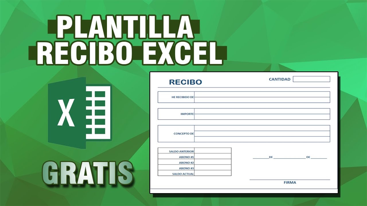 FORMATO DE RECIBO EN EXCEL