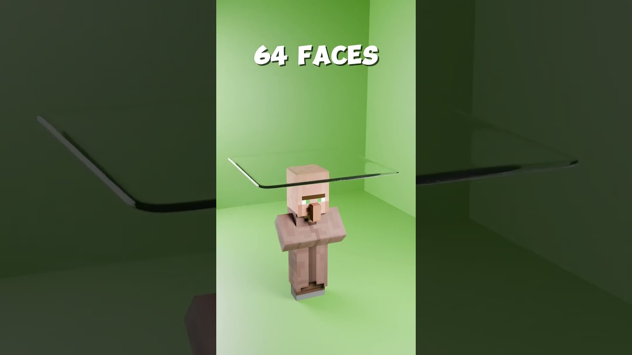 1 vs 1 Million faces Minecraft villager Cloth Simulation   #minecraft #viralvideo #youtubeshorts