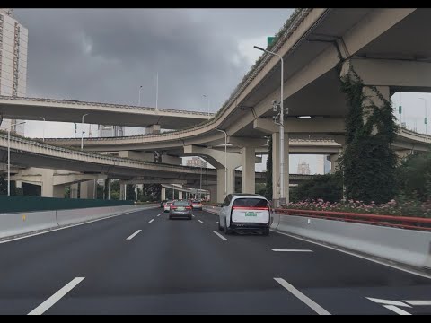 Shanghai Yanan Expressway Monsoon Thunderstorm Drive 延安高架 梅雨 上海