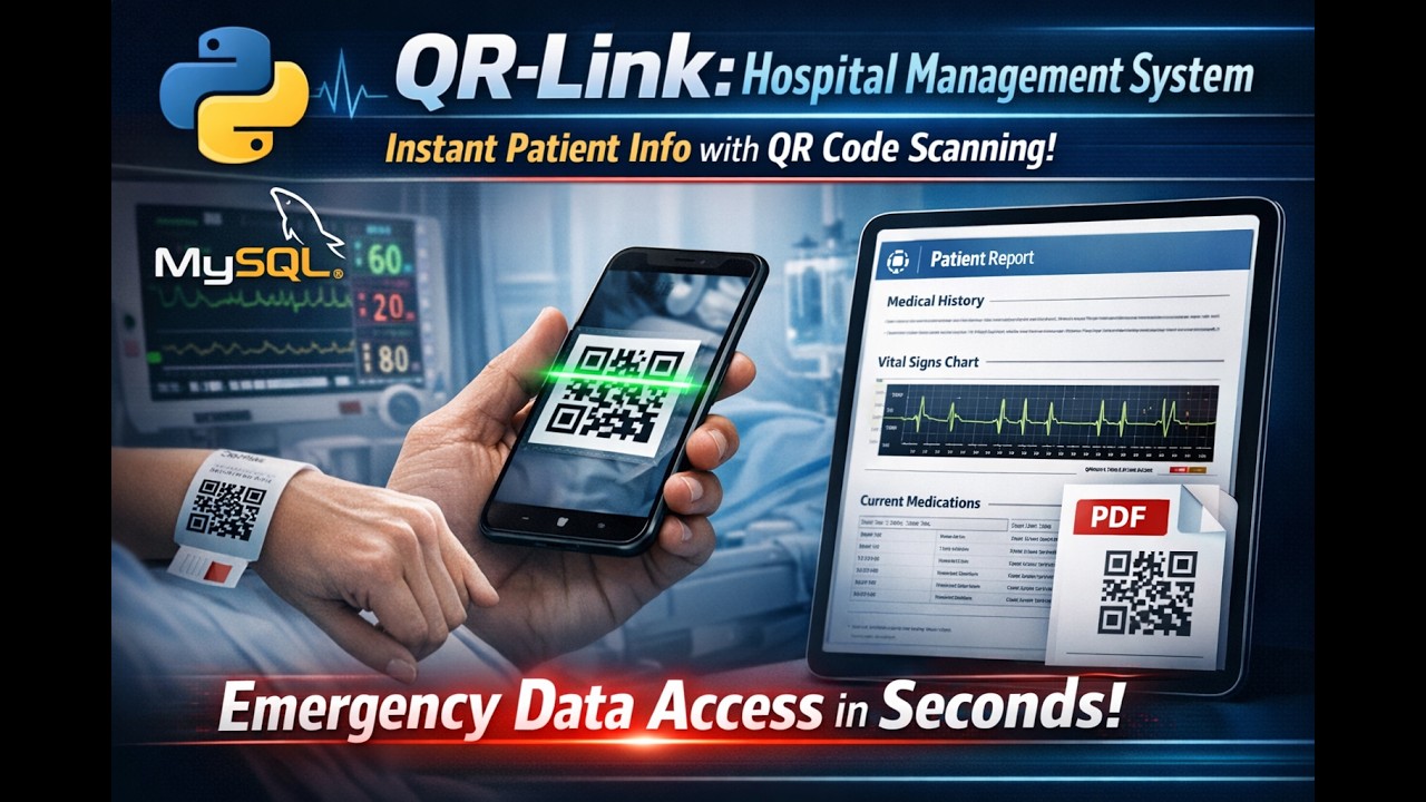 Real-Time Hospital System using Python & MySQL | QR Code + PDF Report Generator