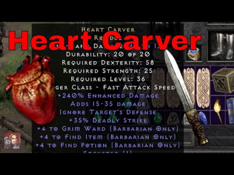 D2R Unique Items - Heart Carver (Rondel)