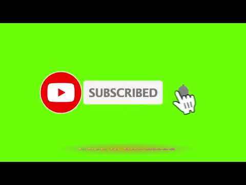 Youtube Animated Green screen Subscribe button with bell icon sound tone #greenscreen new