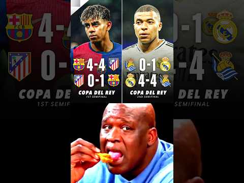 Real Madrid And Barcelona Reached The Copa Del Rey Final By Playing Two IDENTICAL Semifinals.