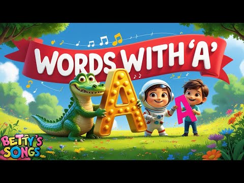 Amazing 'A' 🚀🎨🍏 LEARN Words Start with 'A' in these FUN Kids Songs!