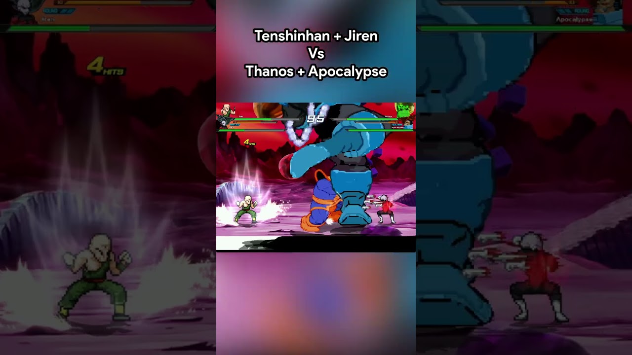 Tenshinhan + Jiren Vs Thanos + Apocalypse