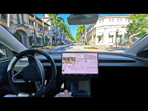 Tesla FSD Drives from Worth Avenue in Palm Beach to the PBI Airport, But Can It Drop You Curbside?