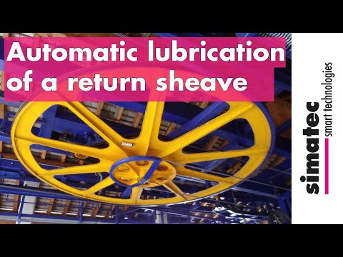 Lubricate the return sheave of a chairlift