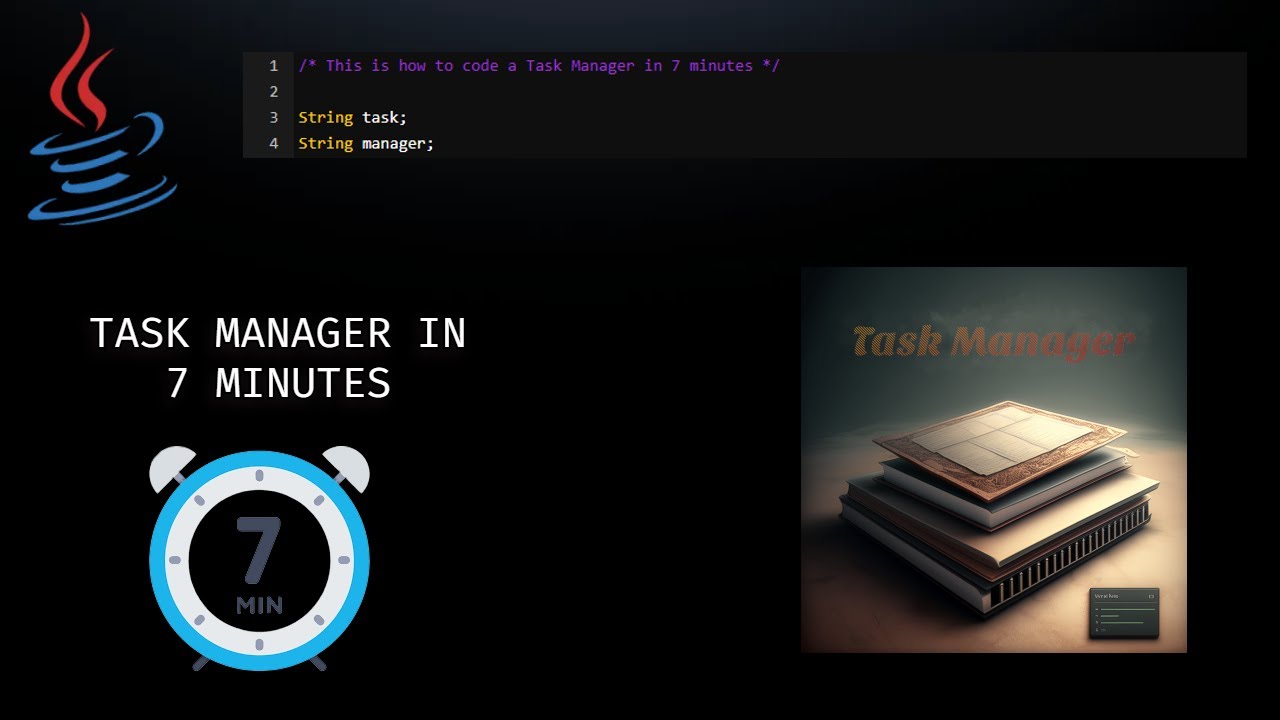 JAVA IN MINUTES - How to code a Task Manager in *7 MINUTES*