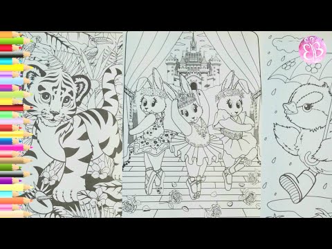 Cute Animals Compilation - Cat Dog Bunny duck and more - Coloring Pages For Kids