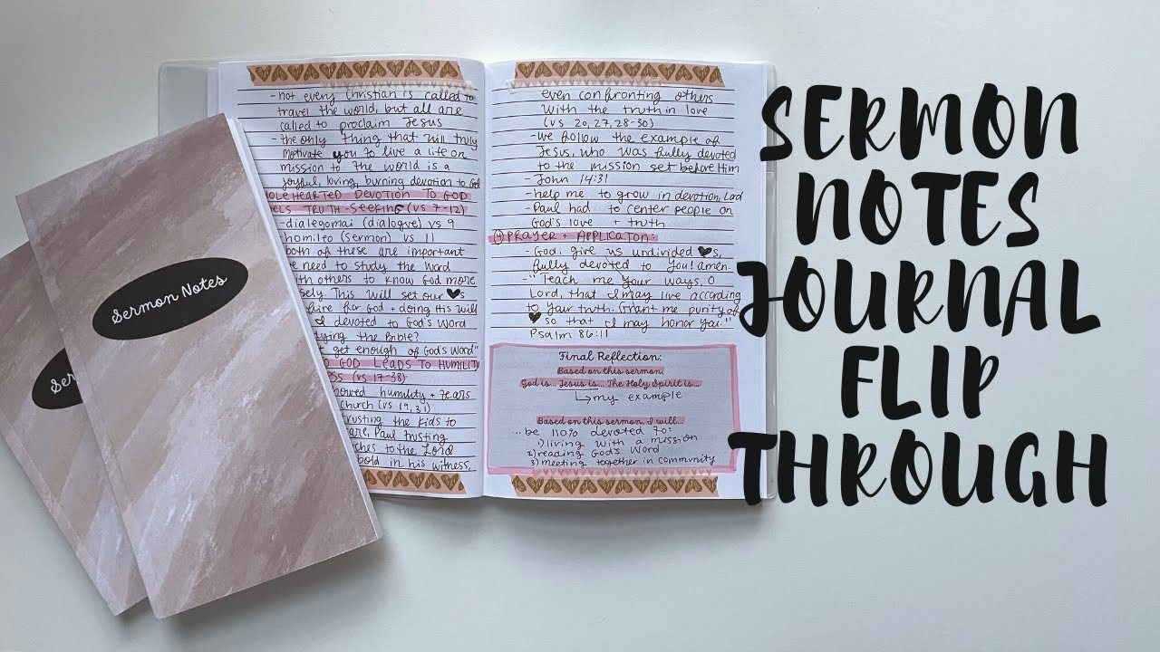 Sermon notebook flip through | Creative Faith & Co.