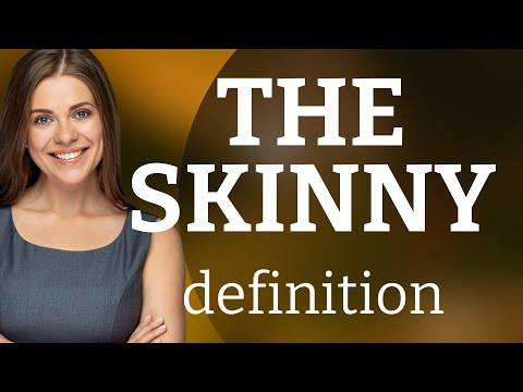 The skinny • what is THE SKINNY meaning