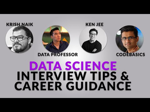 Learn Data Science Interview Tips Career Guidance With Ken Jee Krish Naik Data Professor ...