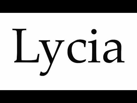 How to Pronounce Lycia