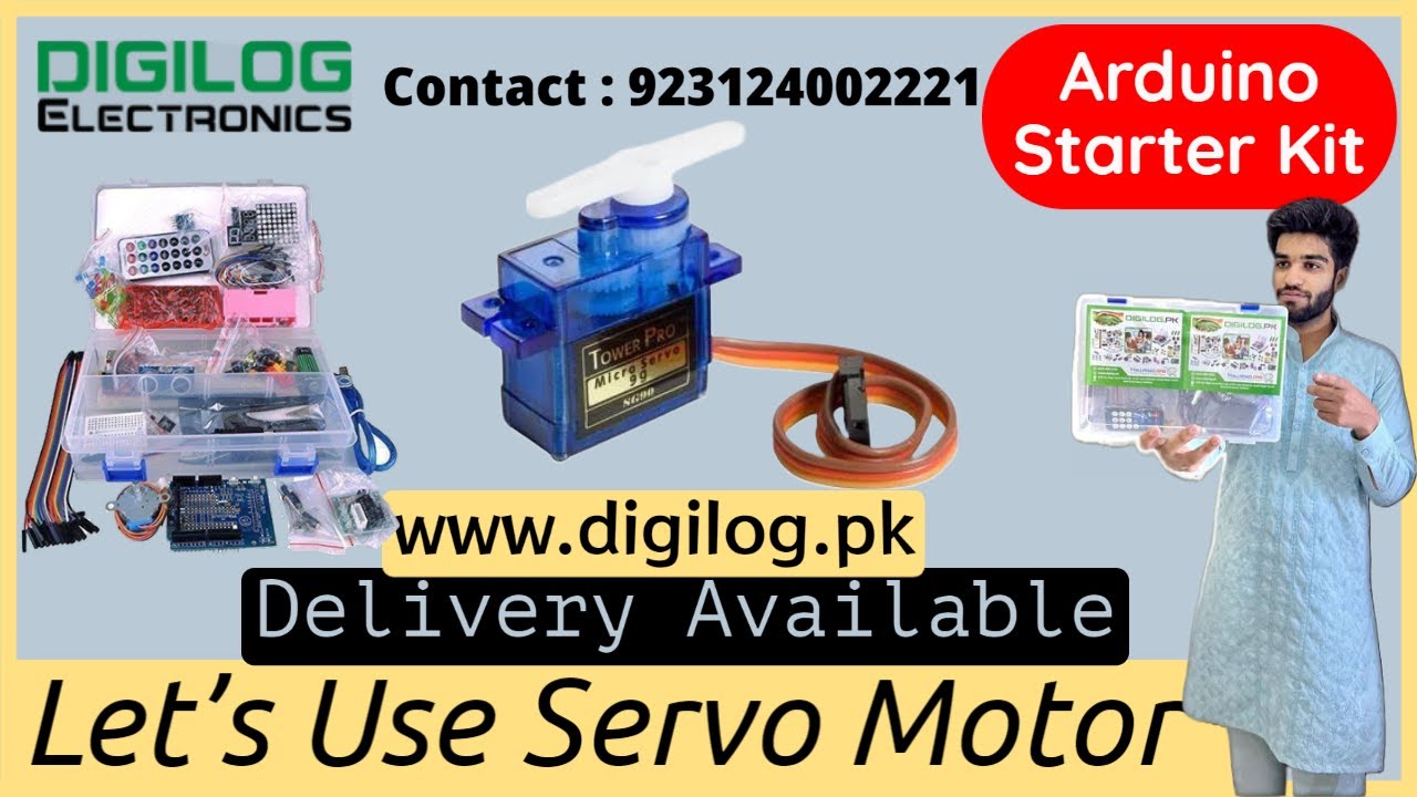 Servo Motor with Arduino | Arduino Starter kit by Digilog.pk