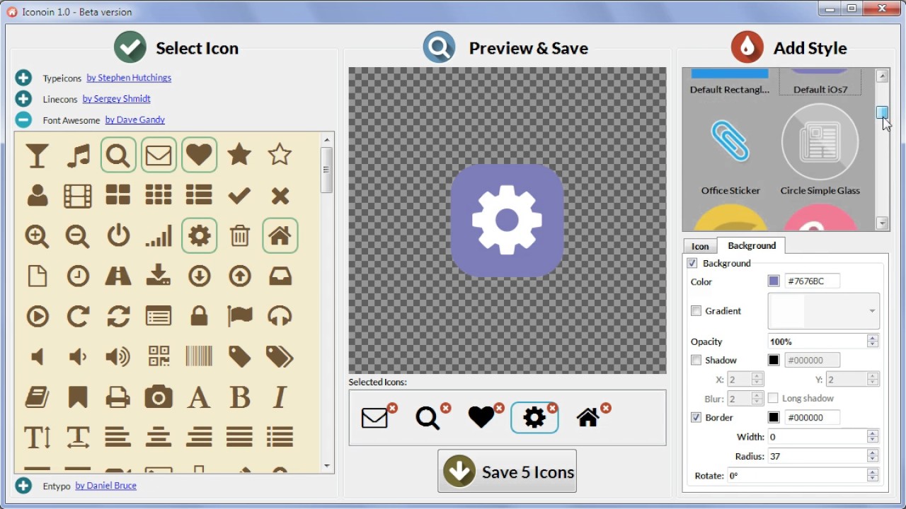 Simple, clean, spacious and understandable flat icon design