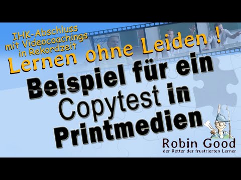 Beispiel für ein Copytest in Printmedien