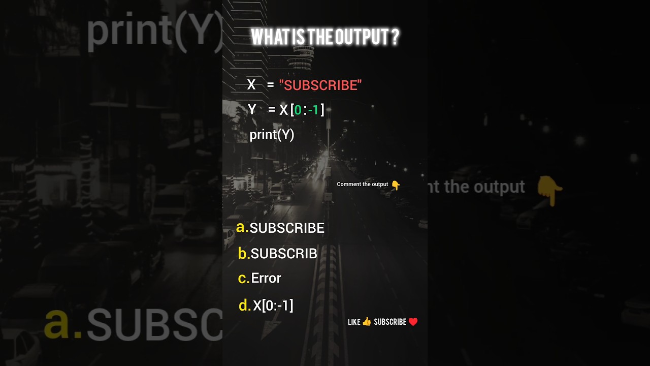 Python output | python #coding #quiz #python