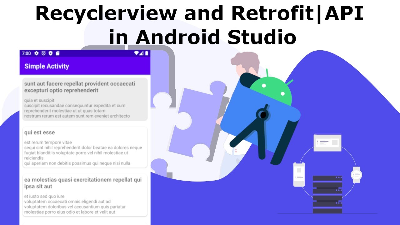 Consuming Api Data with Retrofit2 || Recyclerview in Android Studio