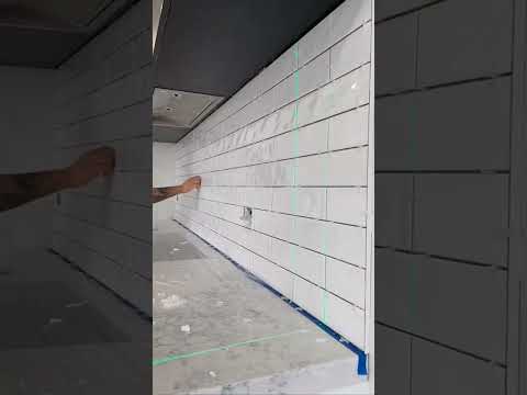 perfect subway tile installation in kitchen #tiles #subway #kitchen