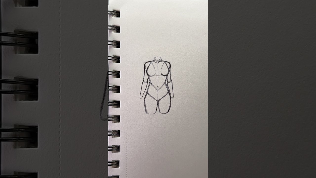 How to draw a Female Torso ⭐️Tutorial⭐️ #howtodraw #tutorial #drawing #art #easy #simple #shorts
