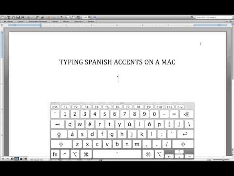 How to add Spanish accents on a Mac